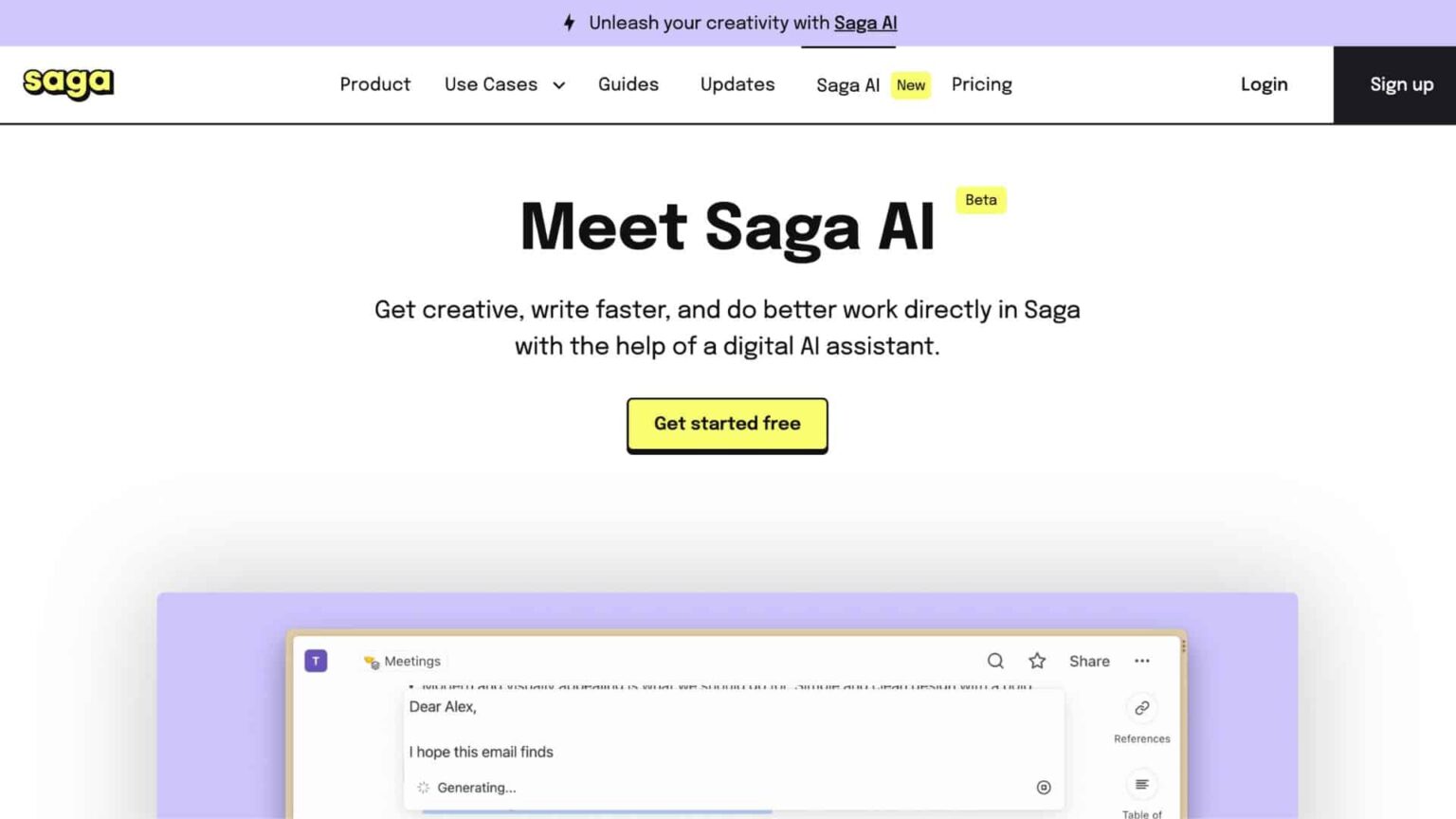 Meet Saga AI - digital AI assistant - Full Stack AI