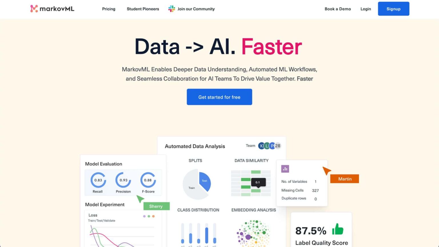 MarkovML - AI-powered automatic data analysis tools