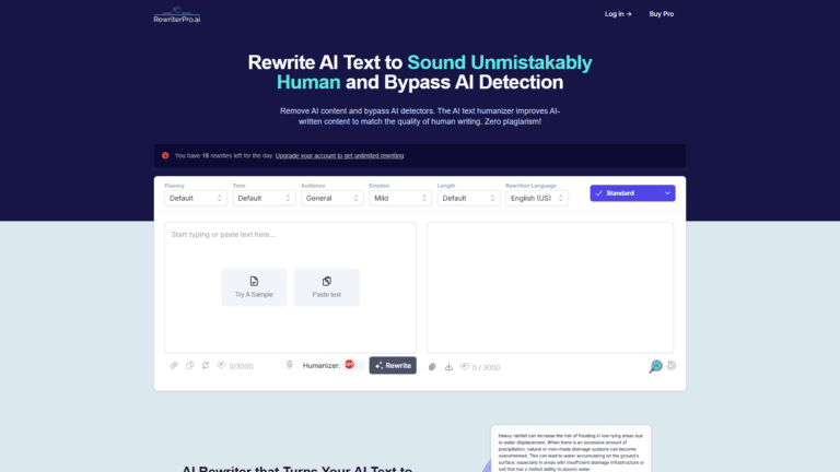 Free AI Rewriter and Humanizer - Full Stack AI
