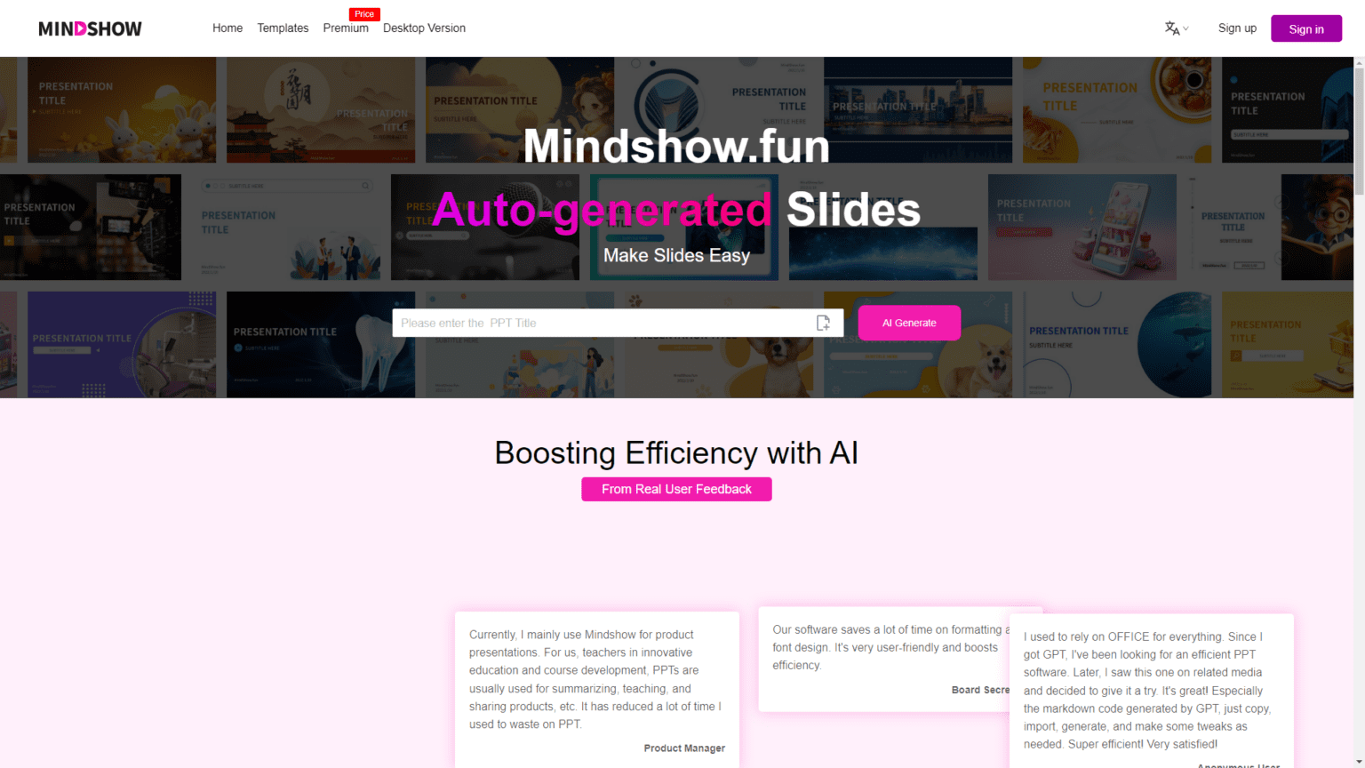 MindShow - Auto-generated Slides