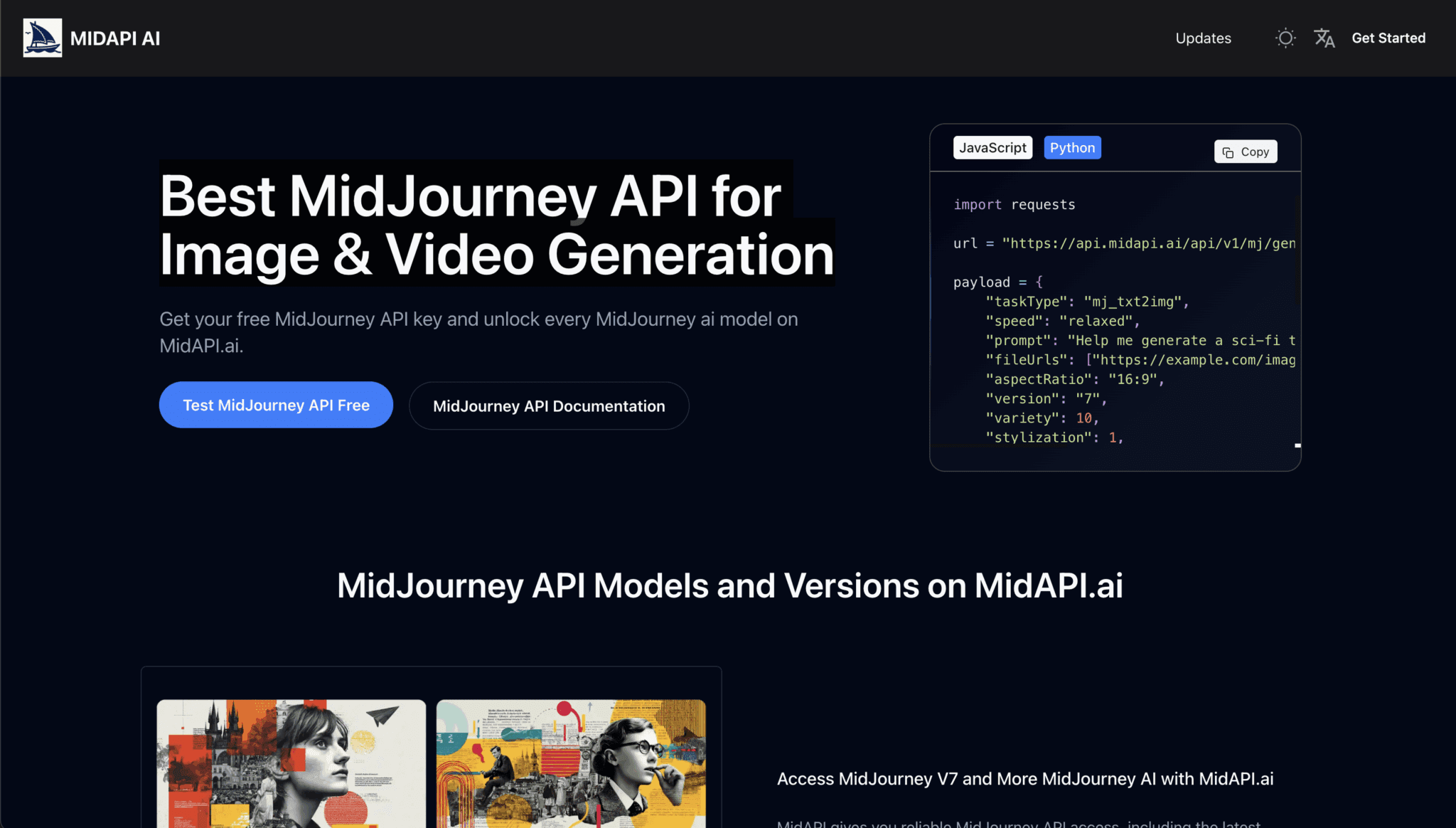 MidJourney API (Unofficial) - Full Stack AI
